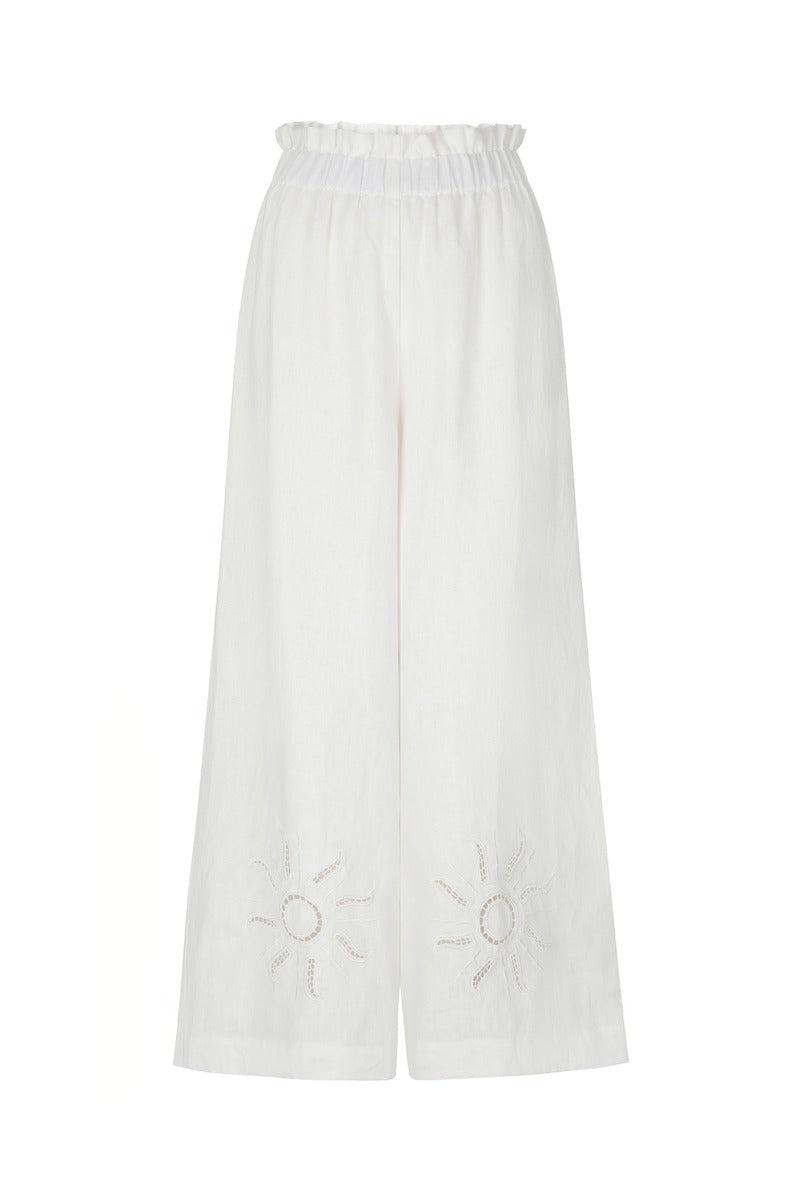 SUNLIGHT WIDE LEG PANT - OFF WHITE – Maurie and Eve